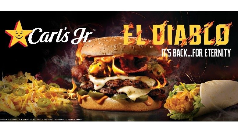 Carl's Jr. revamps menu with permanent return of El Diablo burger | The ...