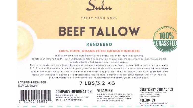 Sulu Organics recalls pork lard, beef tallow products | The National ...